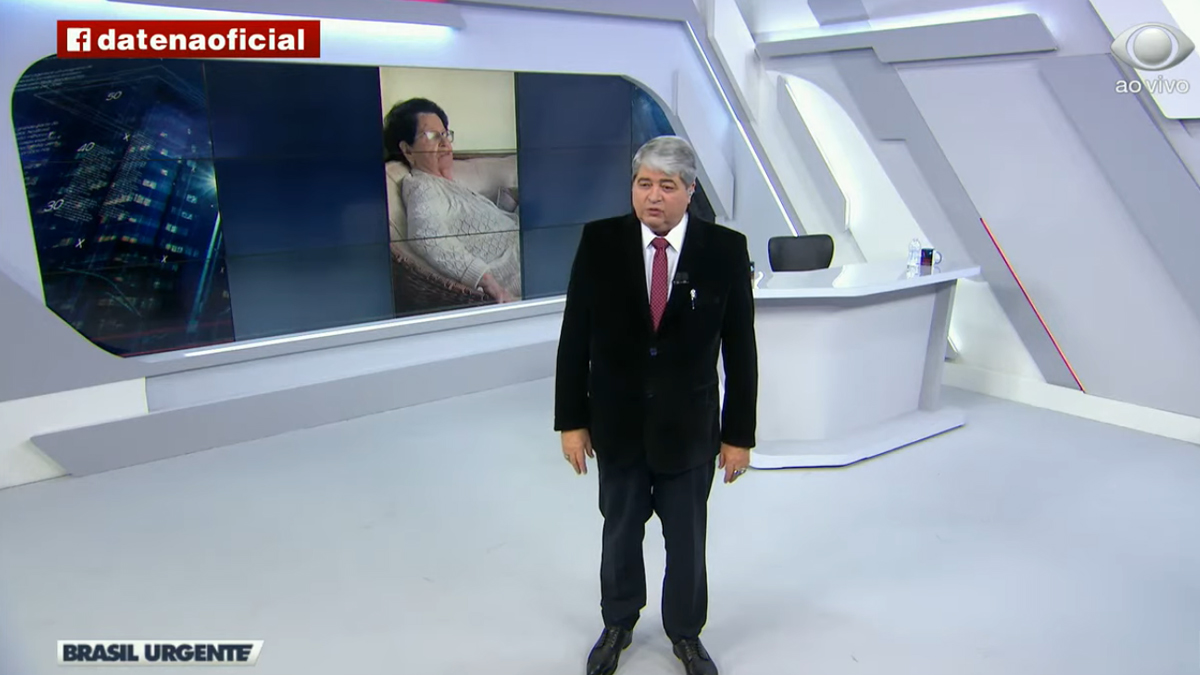 Após descobrir falecimento da sogra, Datena deixa entrevista