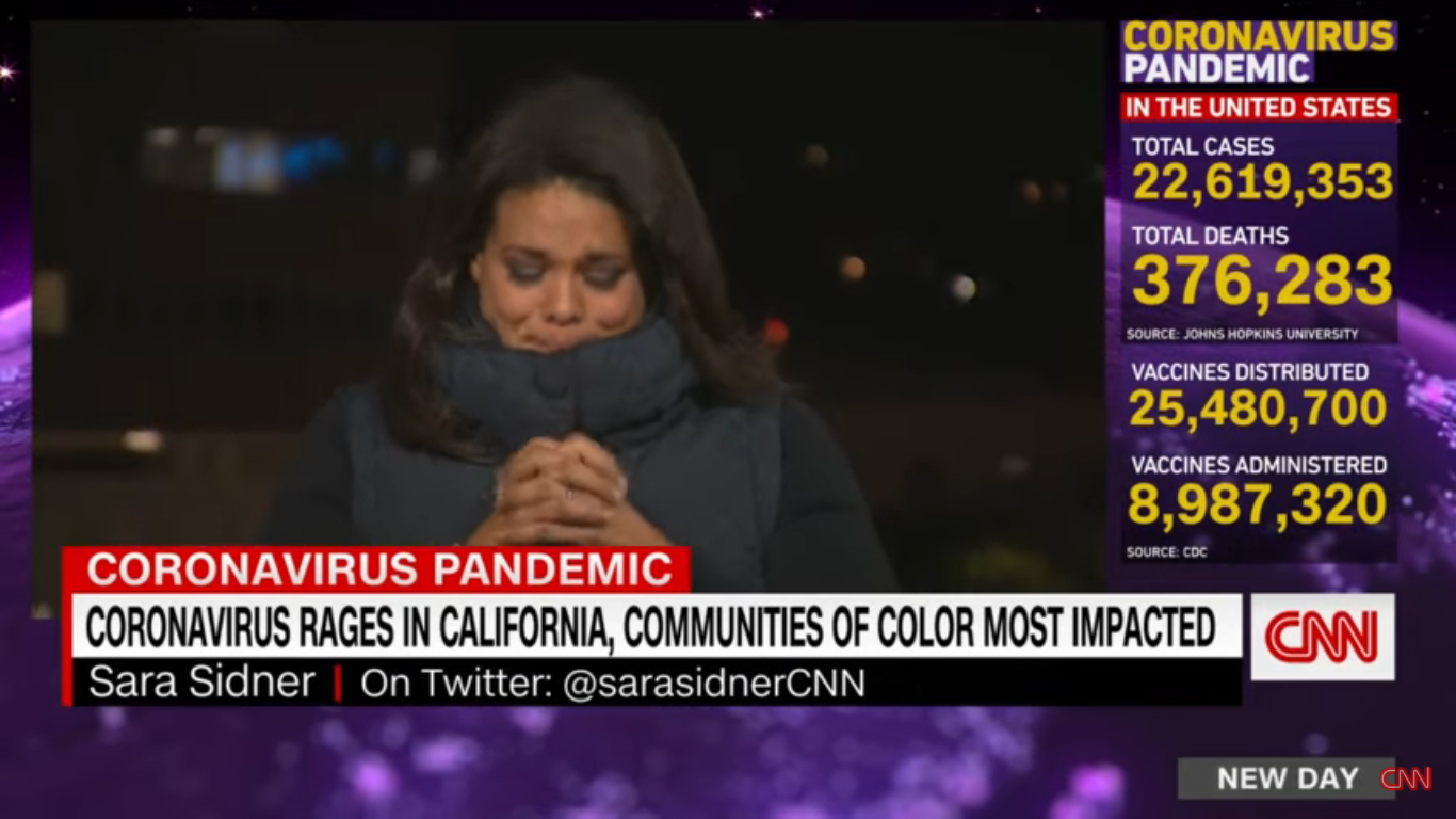 Após matéria sobre coronavírus nos EUA, repórter da CNN chora ao vivo